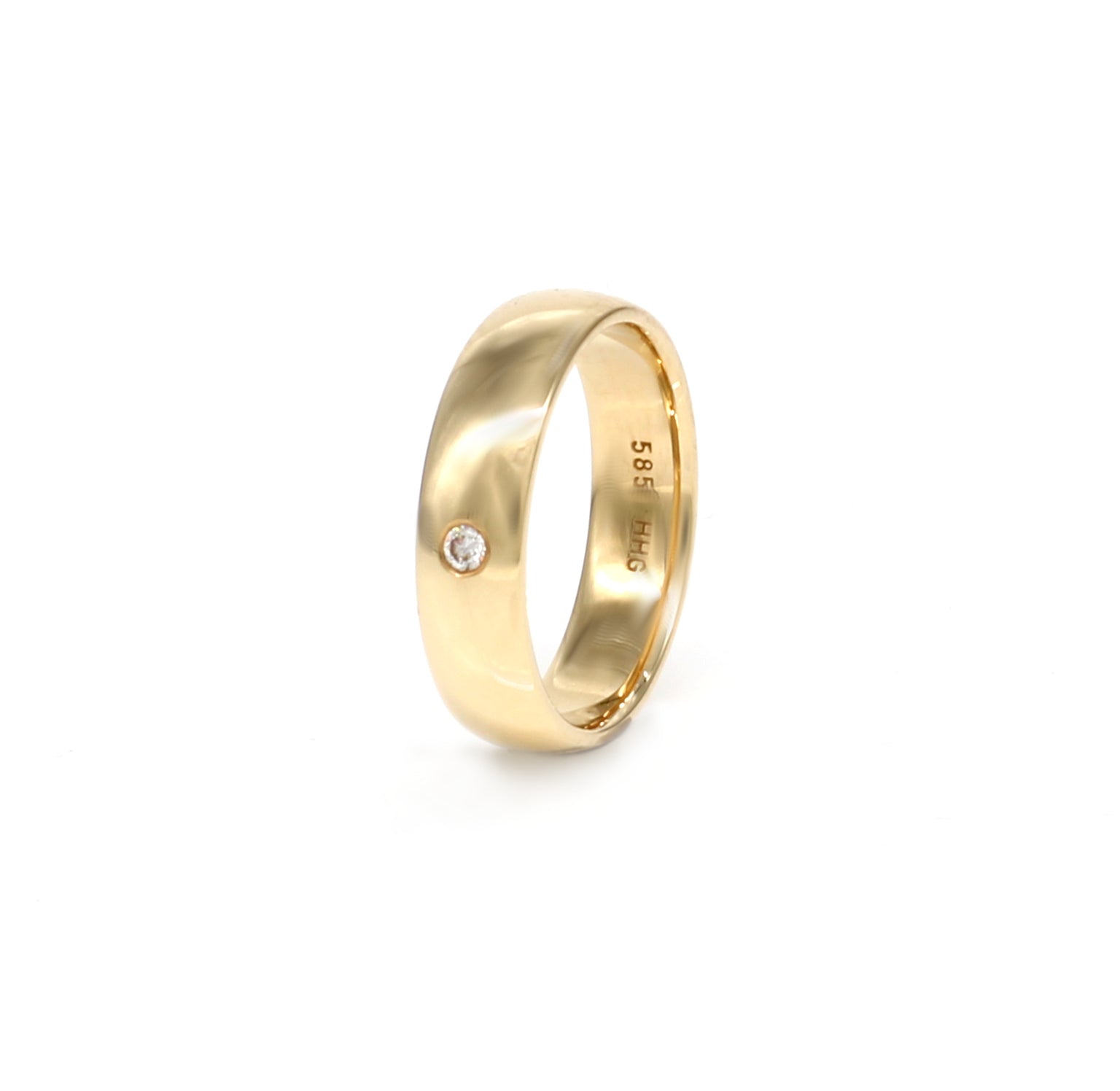 LAUPUR Giftingarhringur 14k gull með 3 pt. VS Lab Grown demanti