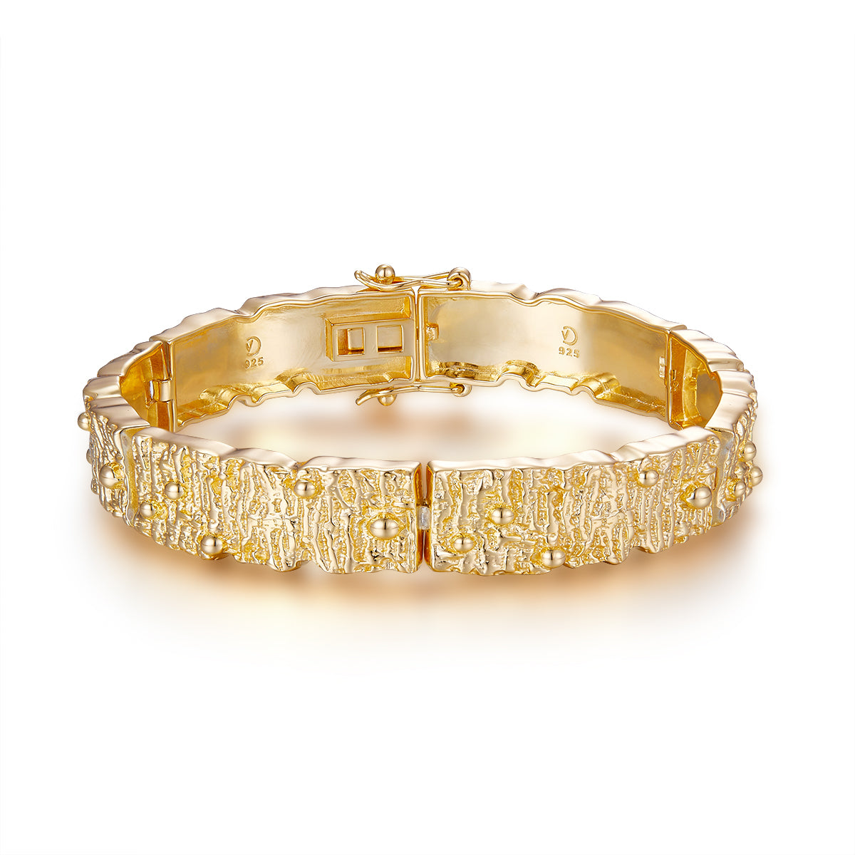 VERA DESIGN Stuðlaberg Midi gyllt silfurarmband | Long